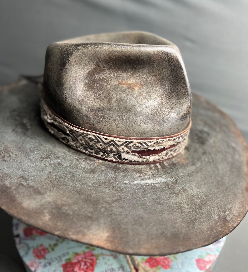 Vintage Rare Distressed Wind Desert Western Hat. - Etsy