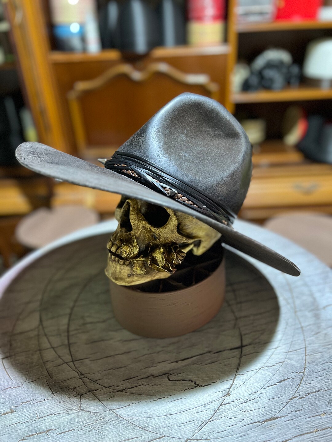 Vintage Rare Punk Hat,custom,skull Black. - Etsy