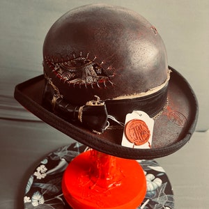 Vintage Rare Custom Hat,high Bowler Western Cowboy Distressed. - Etsy