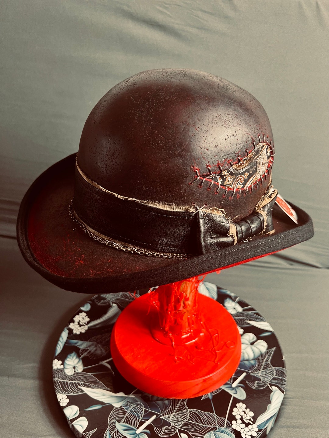 Vintage Rare Custom Hat,high Bowler Western Cowboy Distressed. - Etsy