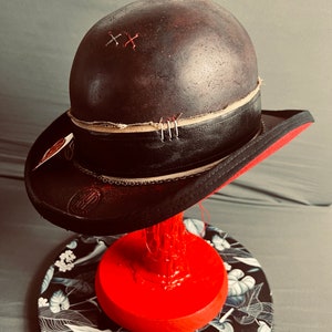 Vintage Rare Custom Hat,high Bowler Western Cowboy Distressed. - Etsy