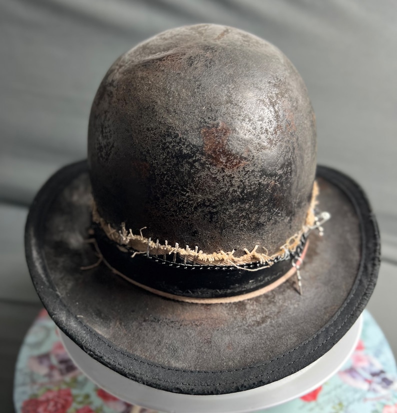 Vintage Rare Custom Open Crown Hat,high Bowler Western Cowboy ...