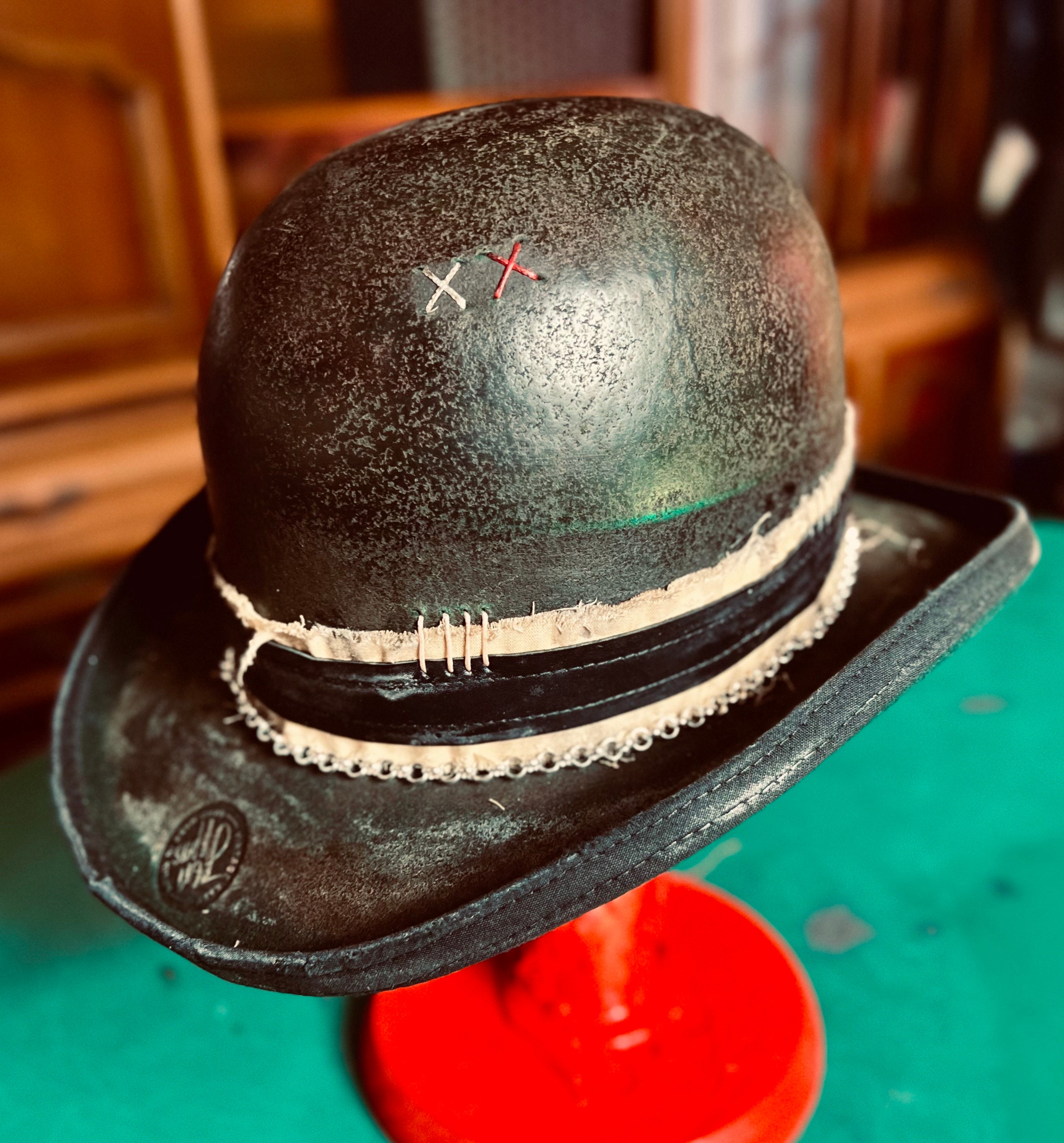 Vintage Rare Custom Hat,high Bowler Western Cowboy Distressed. - Etsy