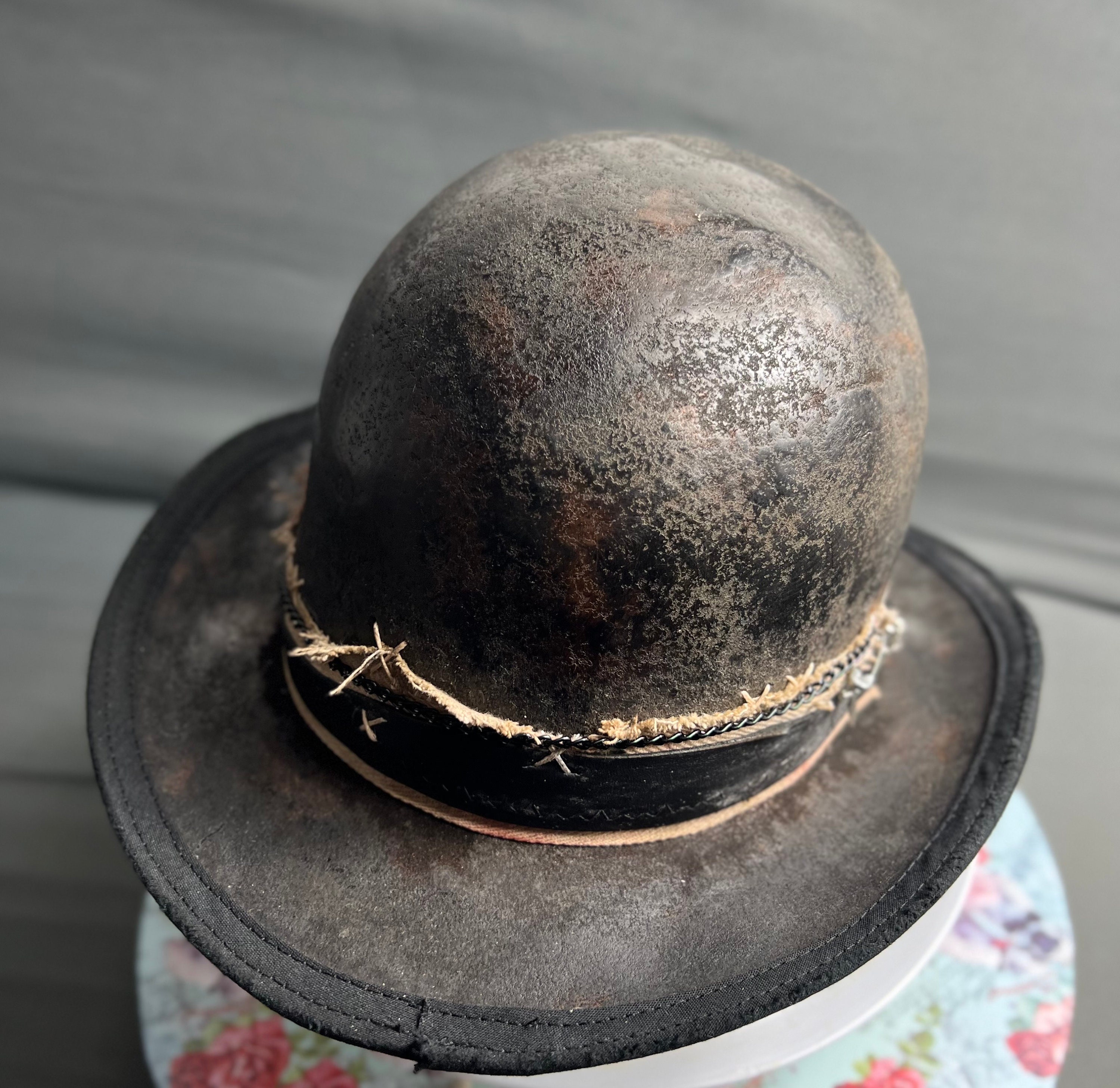 Vintage Rare Custom Open Crown Hat,high Bowler Western Cowboy ...