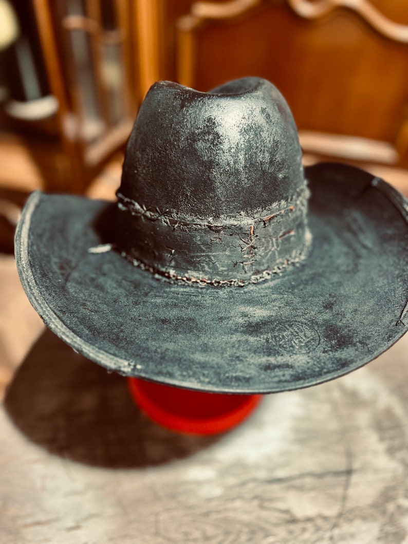 Vintage Rare Custom Hat, Cowboy, Skull Black. - Etsy Canada