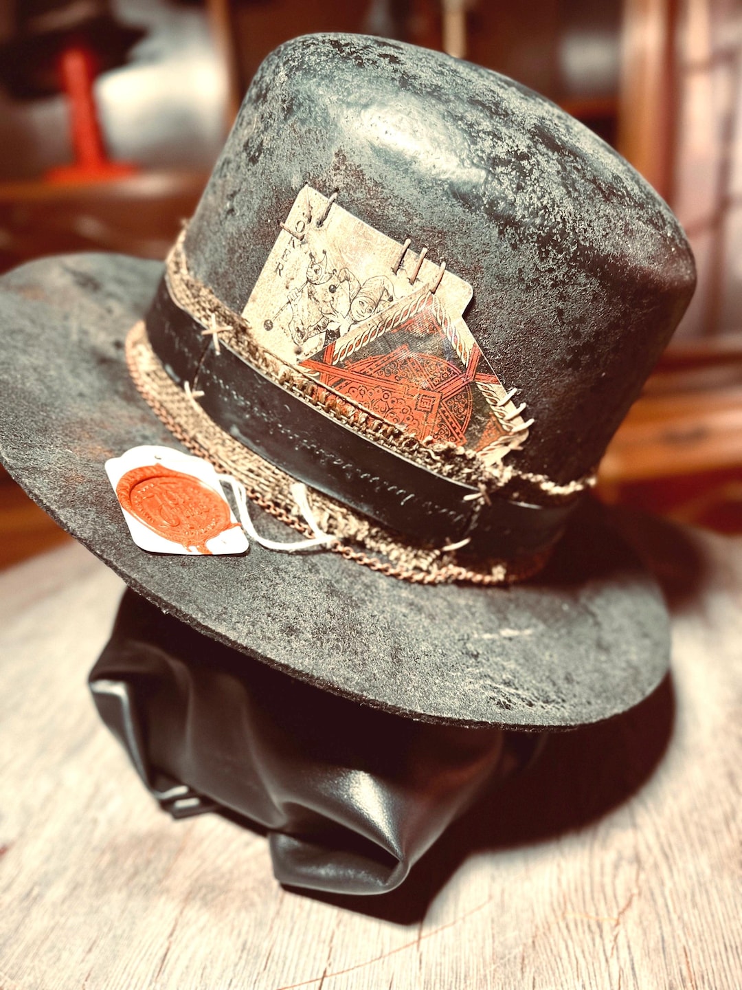 Vintage Rare Custom Hat, Open Crown Western - Etsy