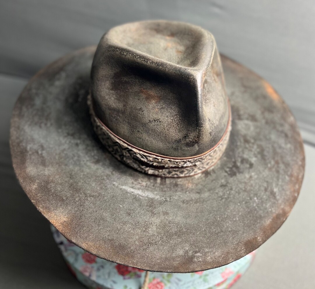 Vintage Rare Distressed Wind Desert Western Hat. - Etsy