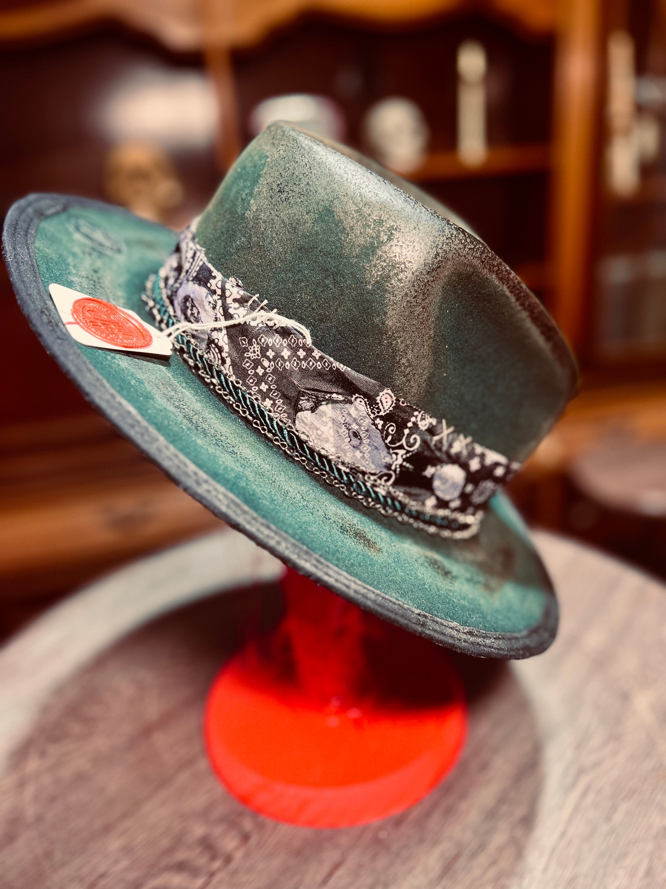 Distressed Hat Vintage Rare, Fedora Custom.1 Stock 56cm. - Etsy