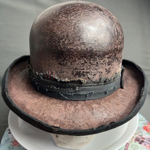 Vintage Rare Hat, High Bowler Western Cowboy Distressed. - Etsy