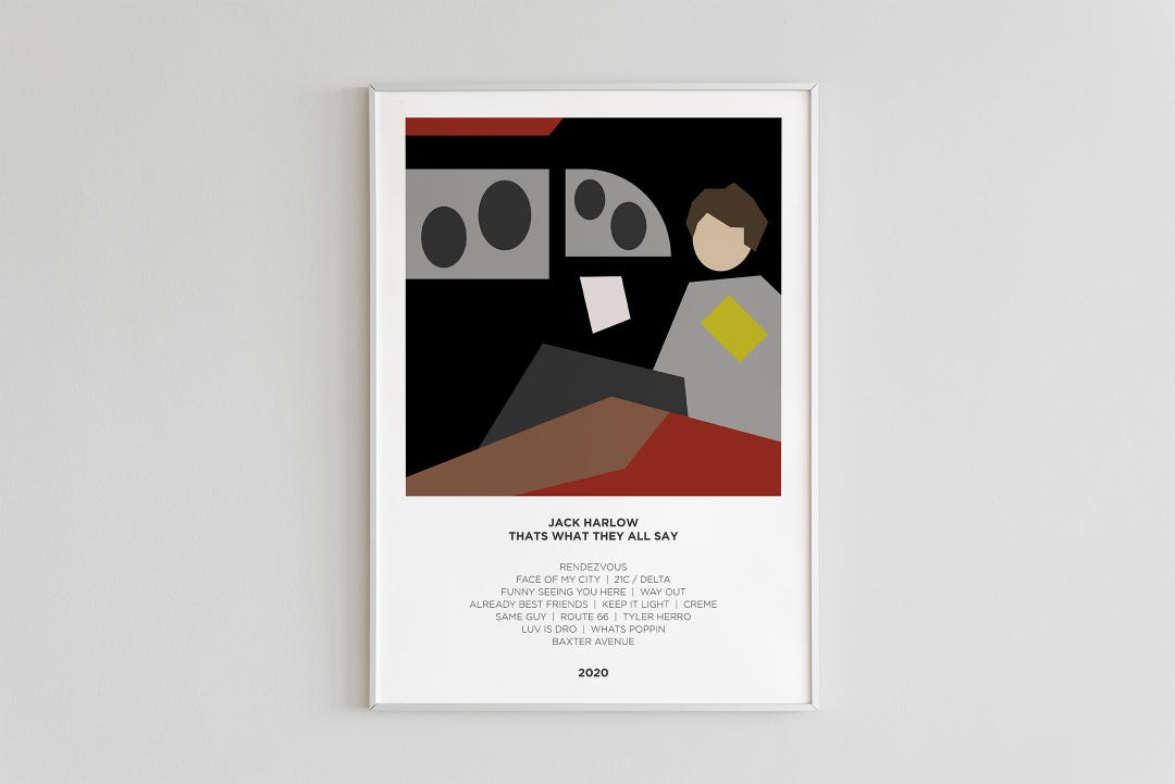 Jack Harlow Thats What They All Say Print – Minimal Abstract Wall Art ...
