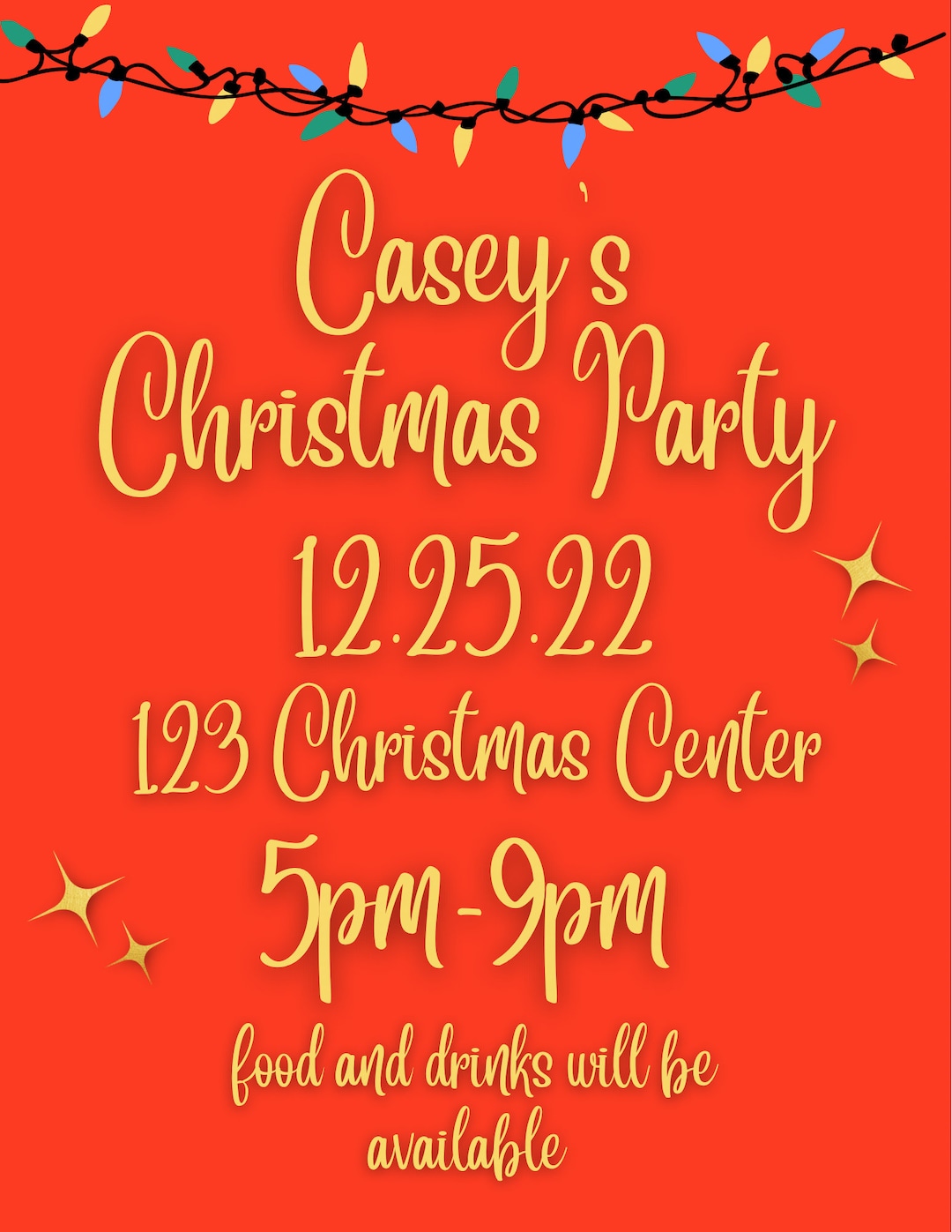 Christmas Party Editable Template - Etsy