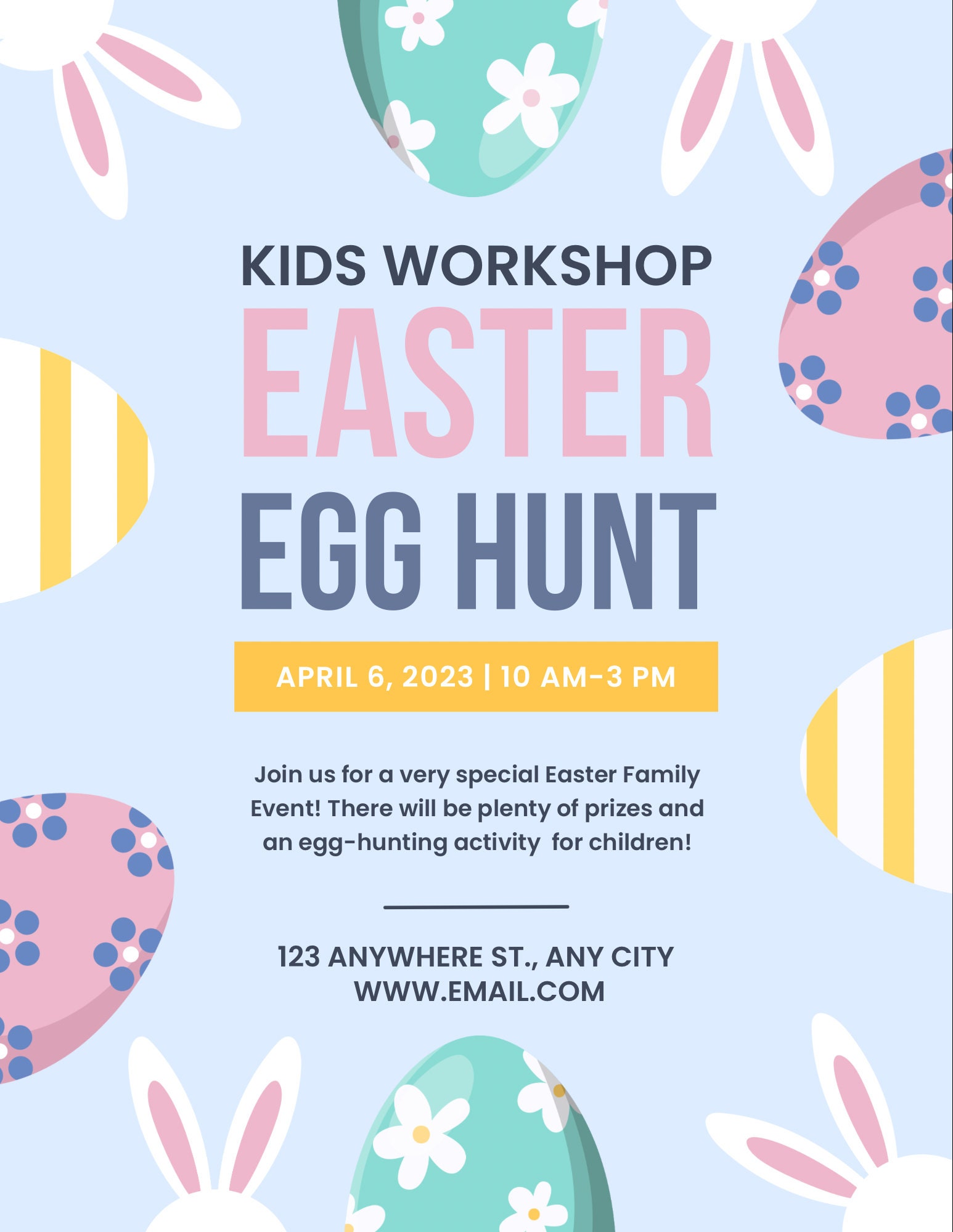 Easter Egg Hunt Editable Flyer - Etsy