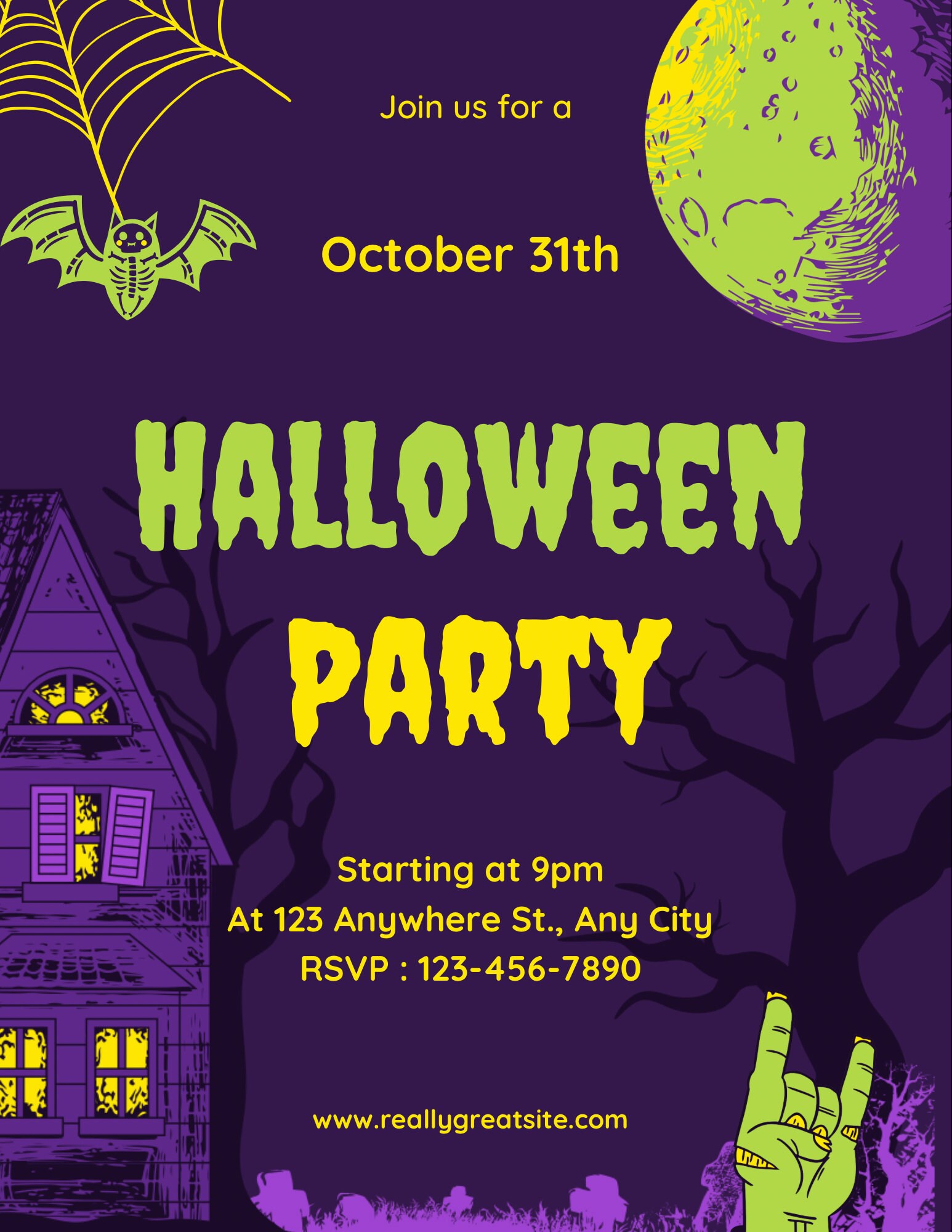 Editable Halloween Flyer - Etsy