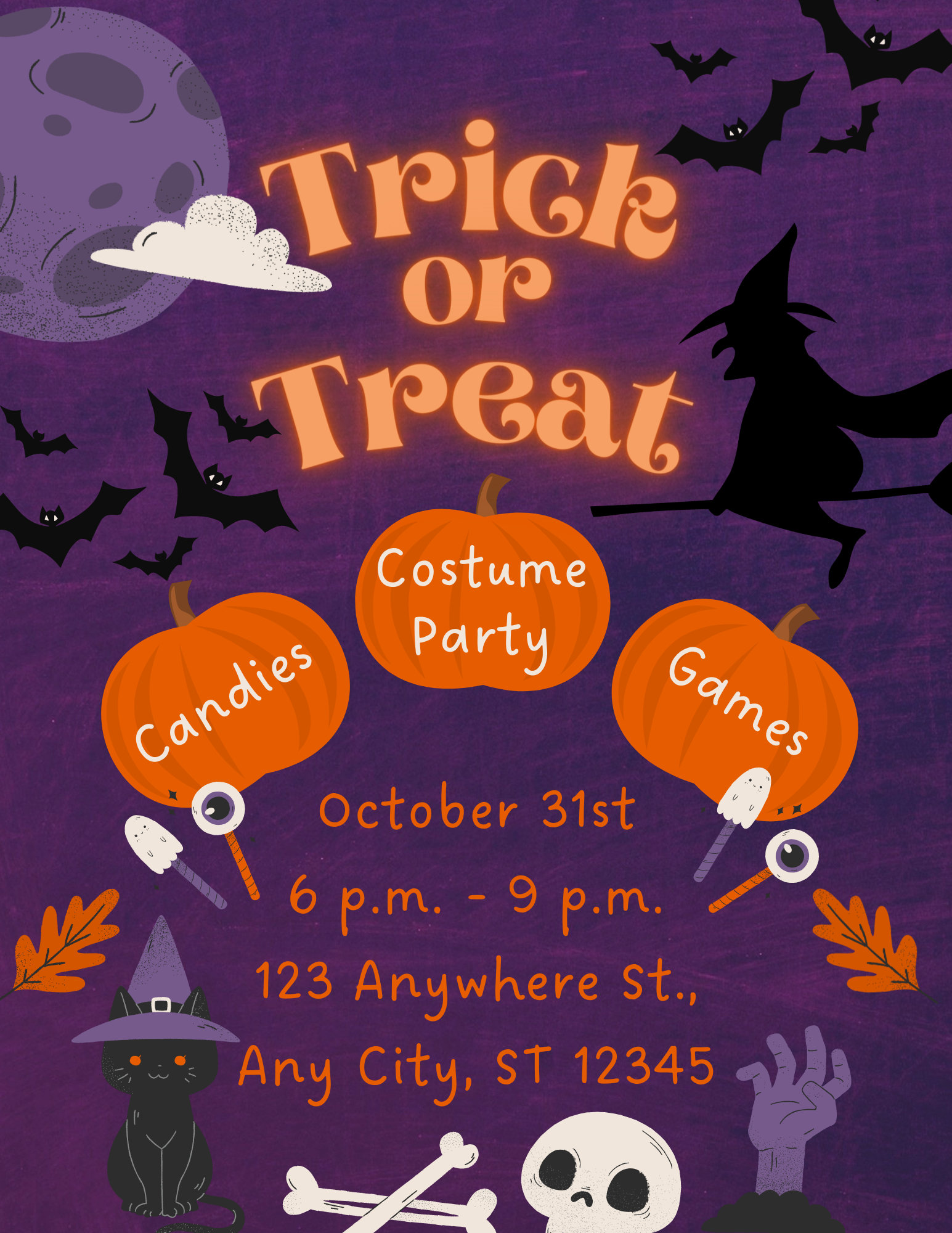 Editable Halloween Flyer - Etsy