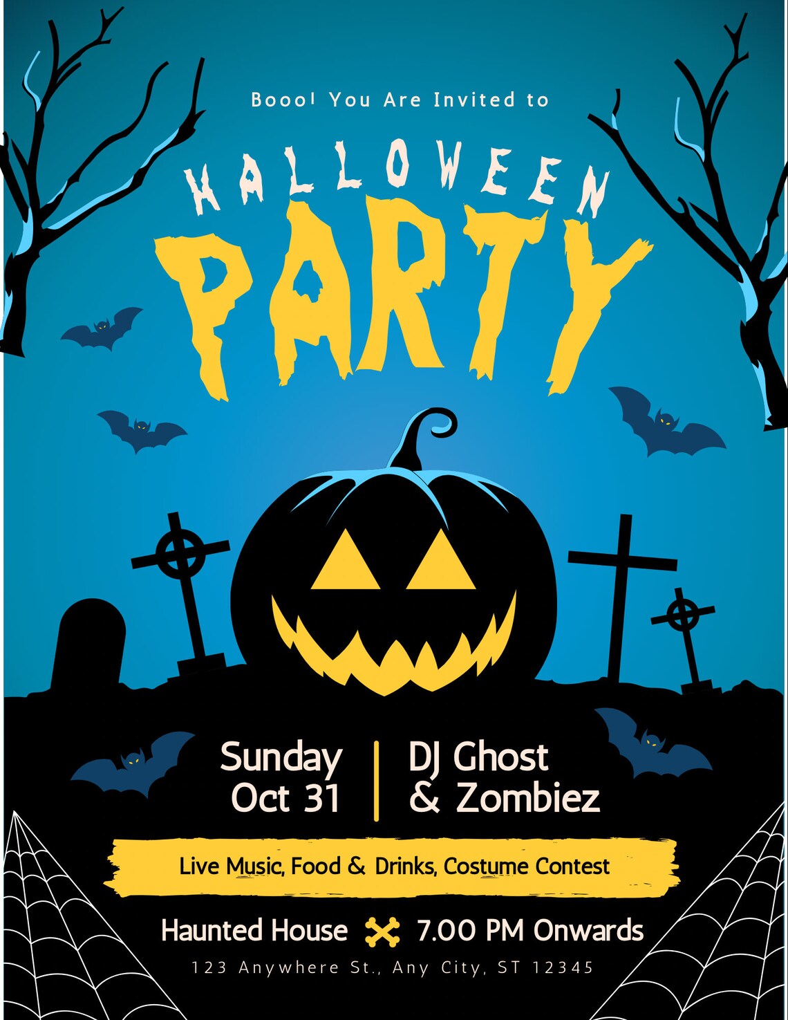 Editable Halloween Flyer - Etsy