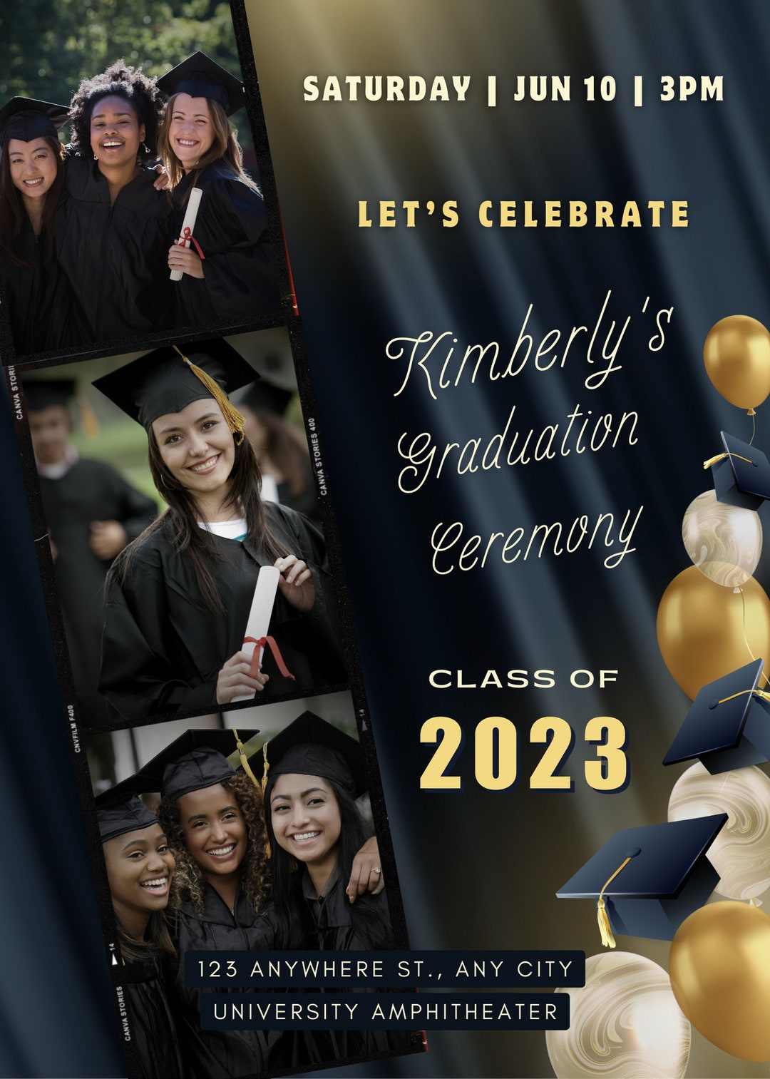 Editable Graduation Flyer - Etsy