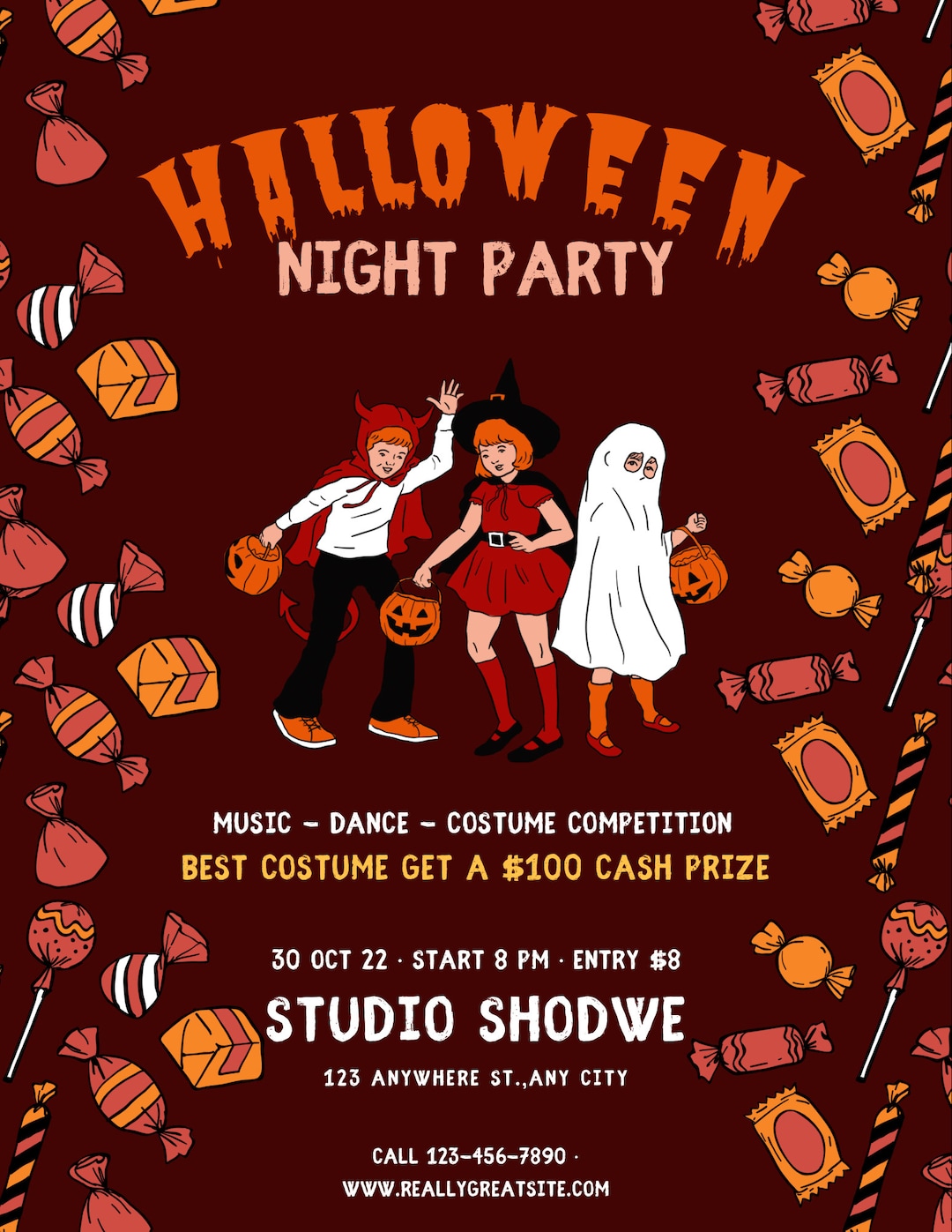 Editable Halloween Flyer - Etsy