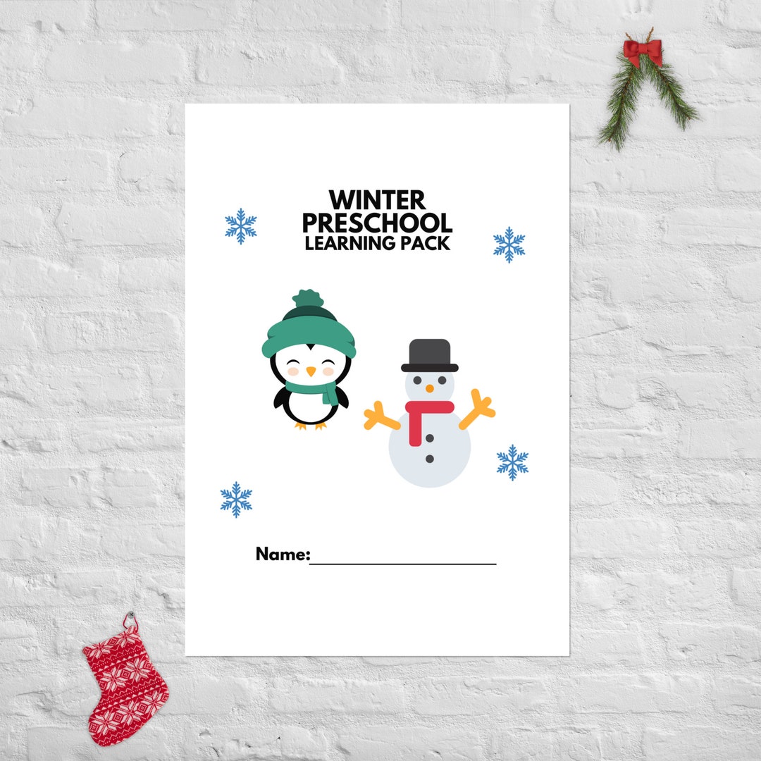 Winter Preschool Learning Pack - Etsy