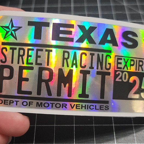 Racing Permit Stickers - Etsy