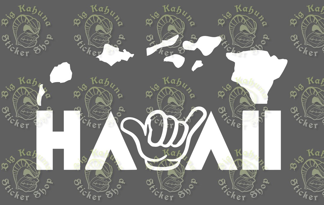 6x3.25” Shaka Hawaii With Islands - Etsy