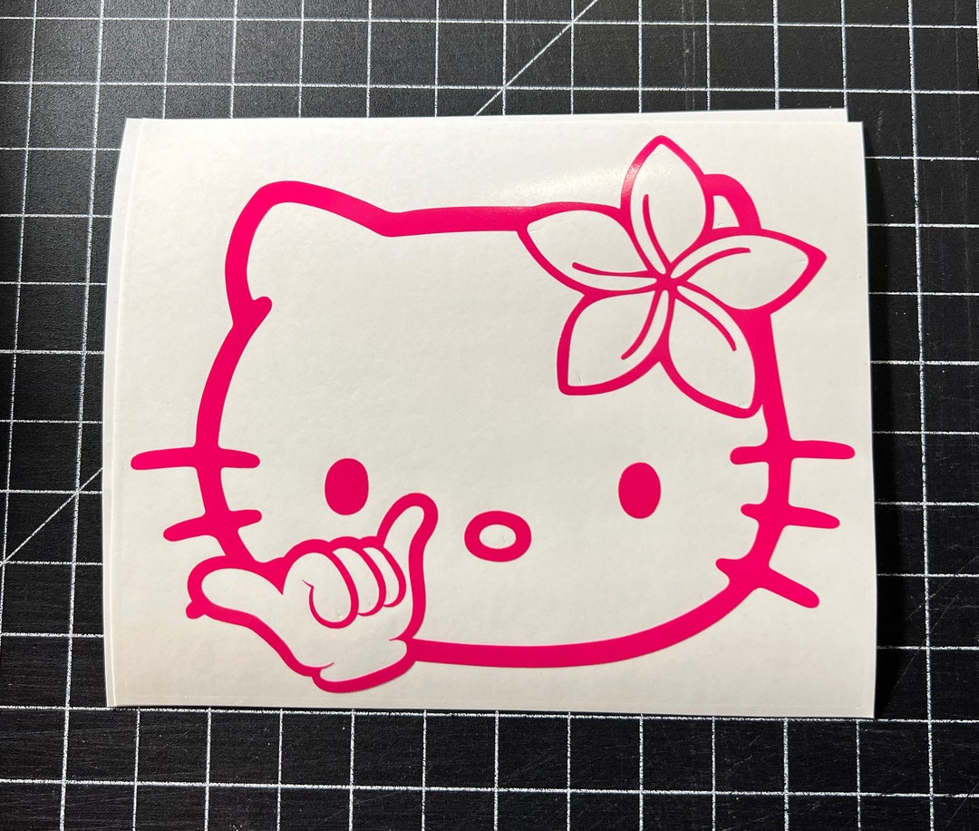 5x4” Shaka Aloha Kitty Sticker - Etsy