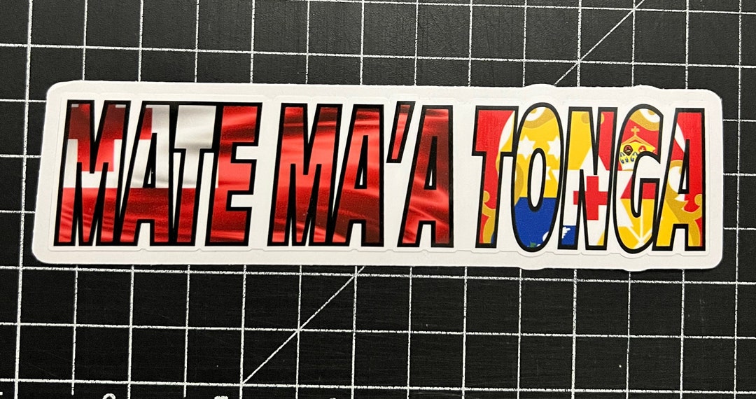 Tonga Flag and Crest Filled Mate Ma’a Tonga 6x1.5” Sticker - Etsy
