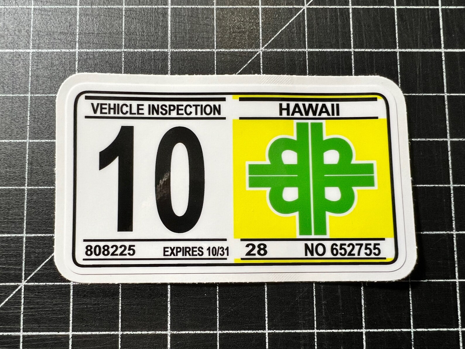 Nostalgic Hawaii Safety Check Sticker 3.5x2 Months 6-12 - Etsy