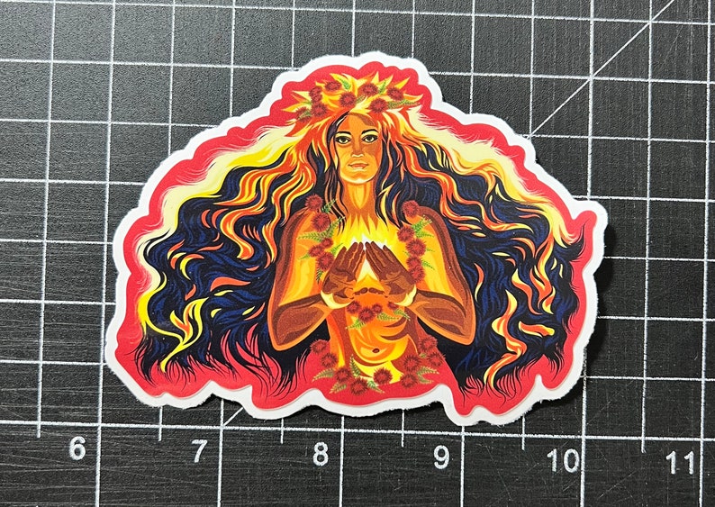 4"ka Wahine Ai Honua, Goddess of Fire Tutu Pele and Round FIRE LAVA ...