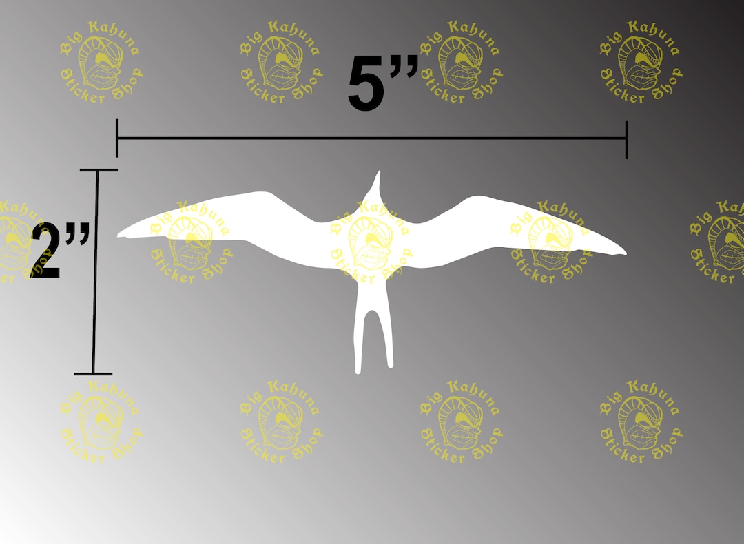 5x2" Hawaiian I'wa Bird in Flight Vinyl Sticker - Etsy
