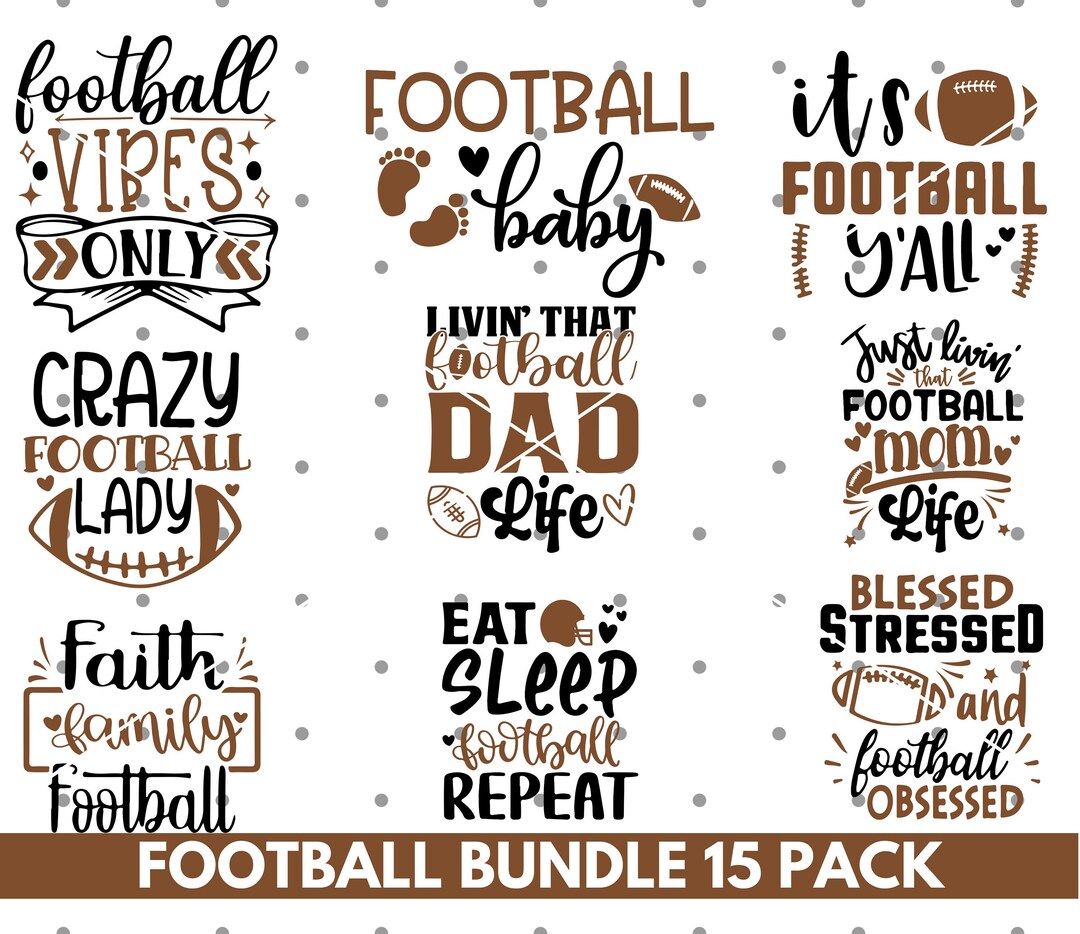 Football Svg Bundle Football Game Day Svg Funny Football - Etsy