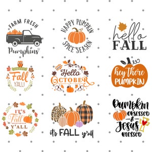 Fall Svg Bundle Thanksgiving Svg Bundle Autumn Svg Pumpkin - Etsy