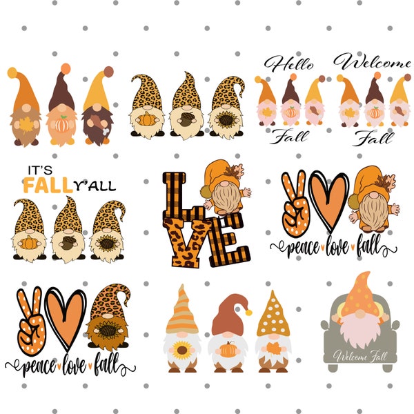 Fall Gnomes Svg - Etsy