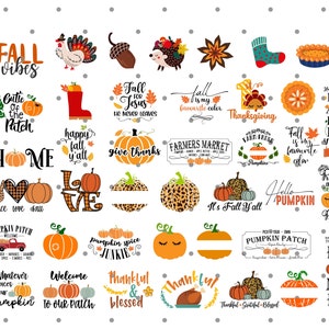 Fall Svg Bundle Thanksgiving Svg Bundle Autumn Svg Pumpkin - Etsy