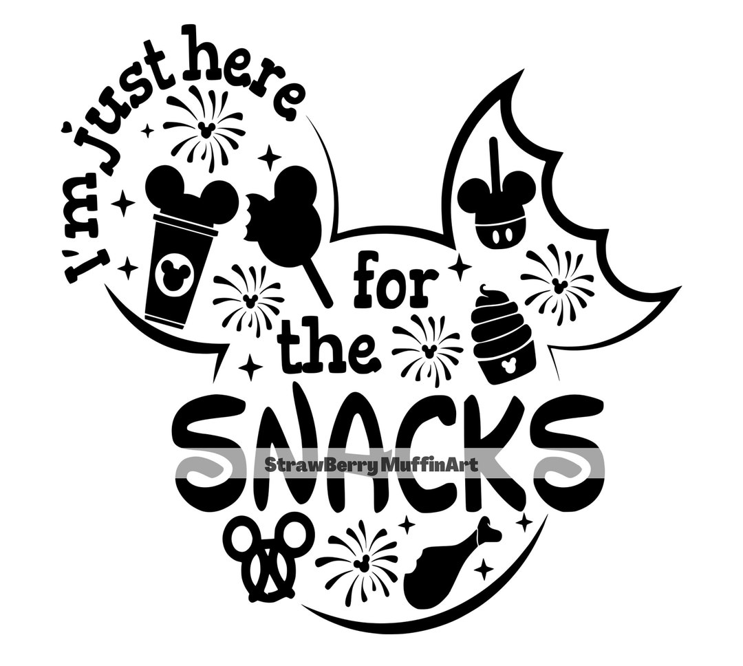 I'm Here for the Snacks Svg Mickey Mouse Ears Svg - Etsy Canada