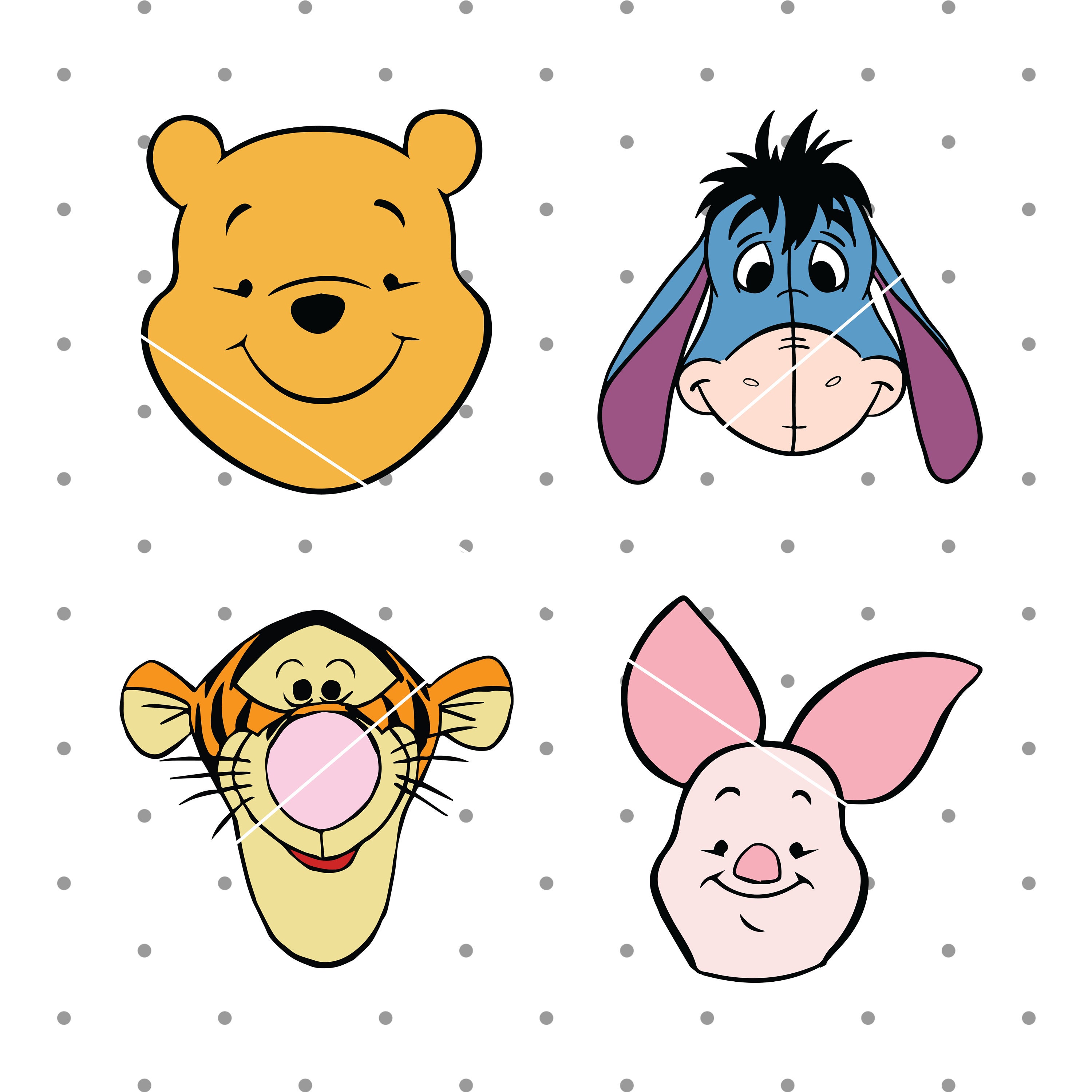 Winnie The Pooh Face Silhouette