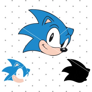 Sonic Svg Sonic Head Svg Layered Svg Face Svg Characters - Etsy