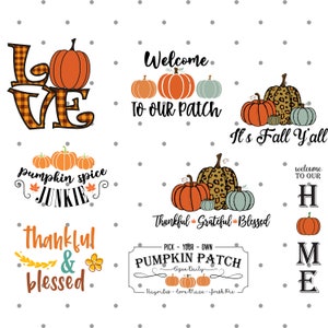 Fall Svg Bundle Thanksgiving Svg Bundle Autumn Svg Pumpkin - Etsy