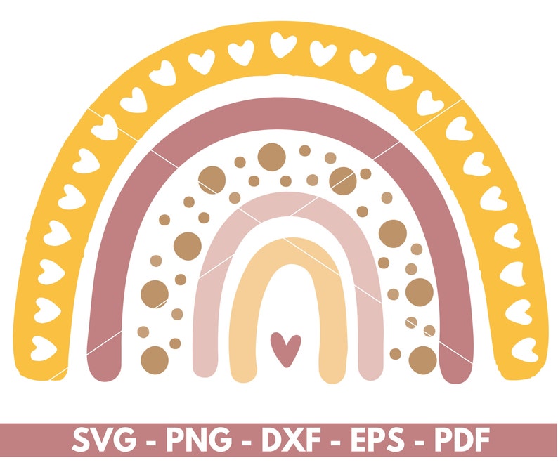 Boho arc-en-ciel svg fichiers png arc-en-ciel pour cricut et - Etsy France