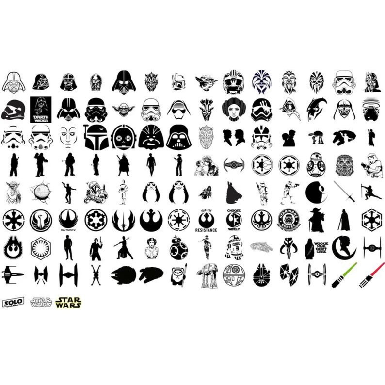 Star Wars Svg Bundle 1600 Star Wars Files Star Wars Cut - Etsy