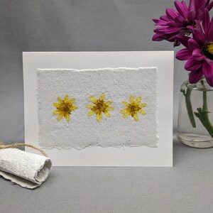 Real Pressed Flower Note Cards With Handmade Paper - Random Design ...