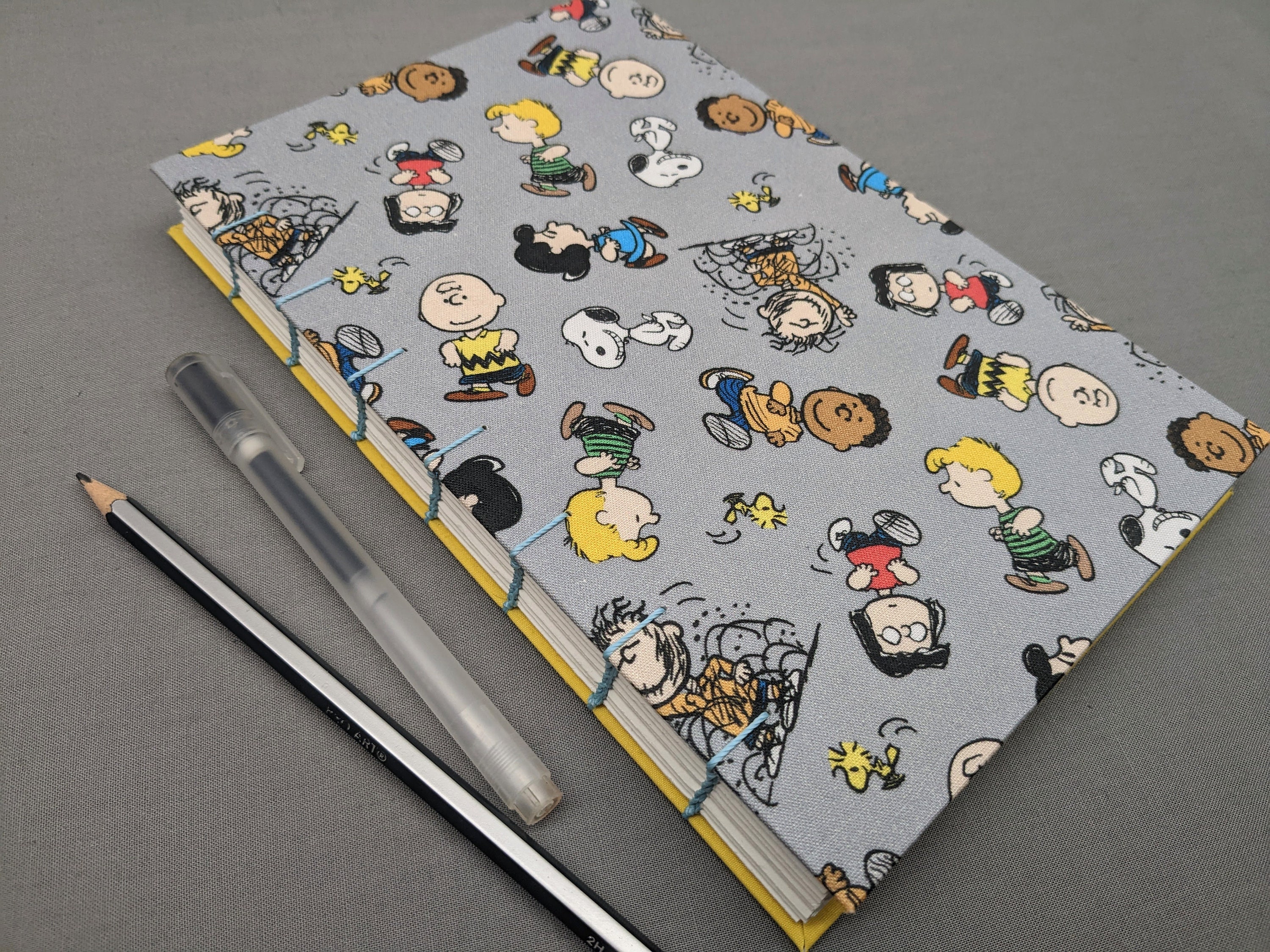 Peanuts Handmade Journal, Hand Bound Sketchbook, Blank Notebook, Full ...