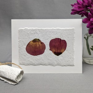 Real Pressed Flower Note Cards With Handmade Paper - Random Design ...