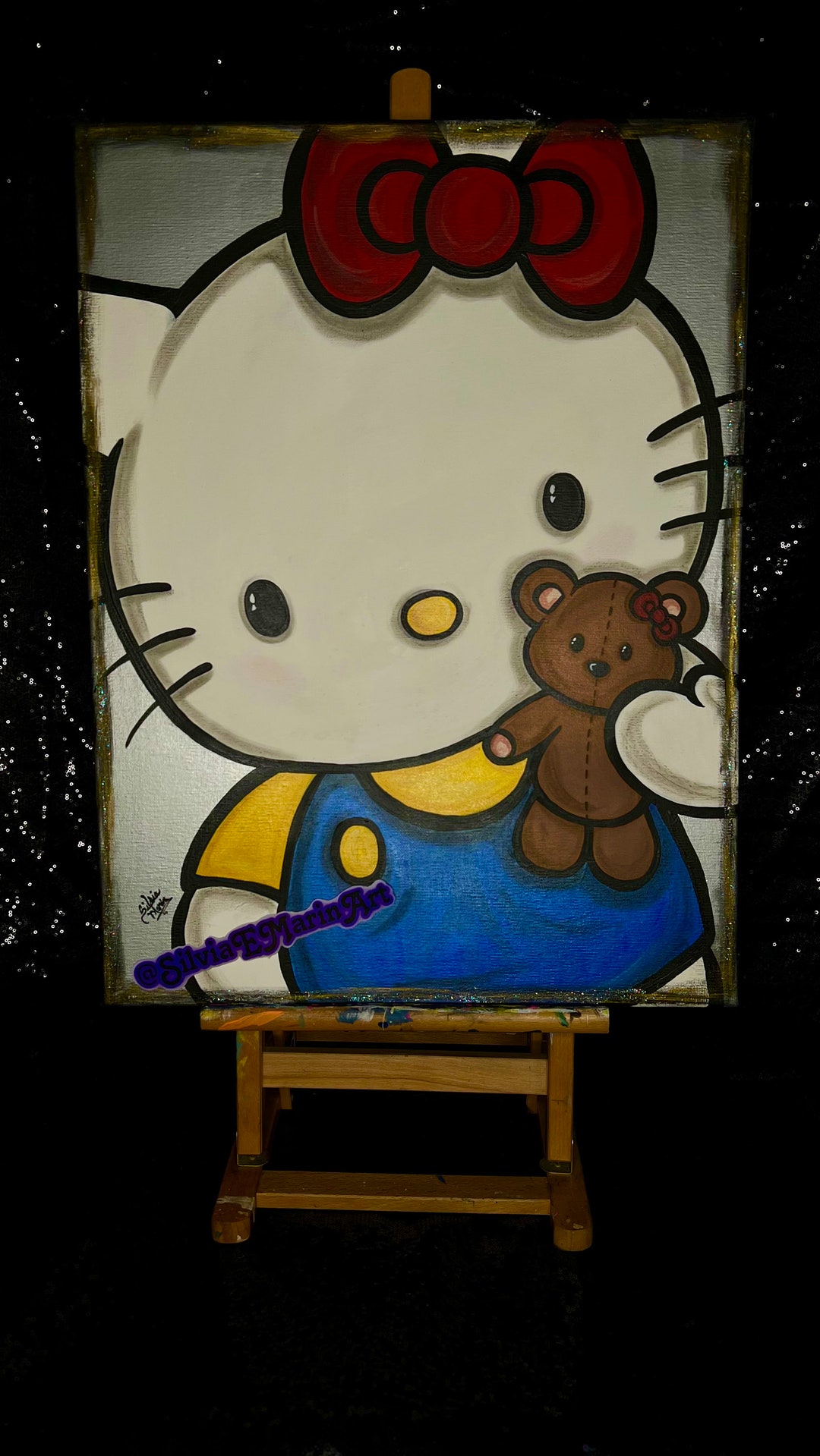Hello Kitty Painting Wall Decor - Etsy