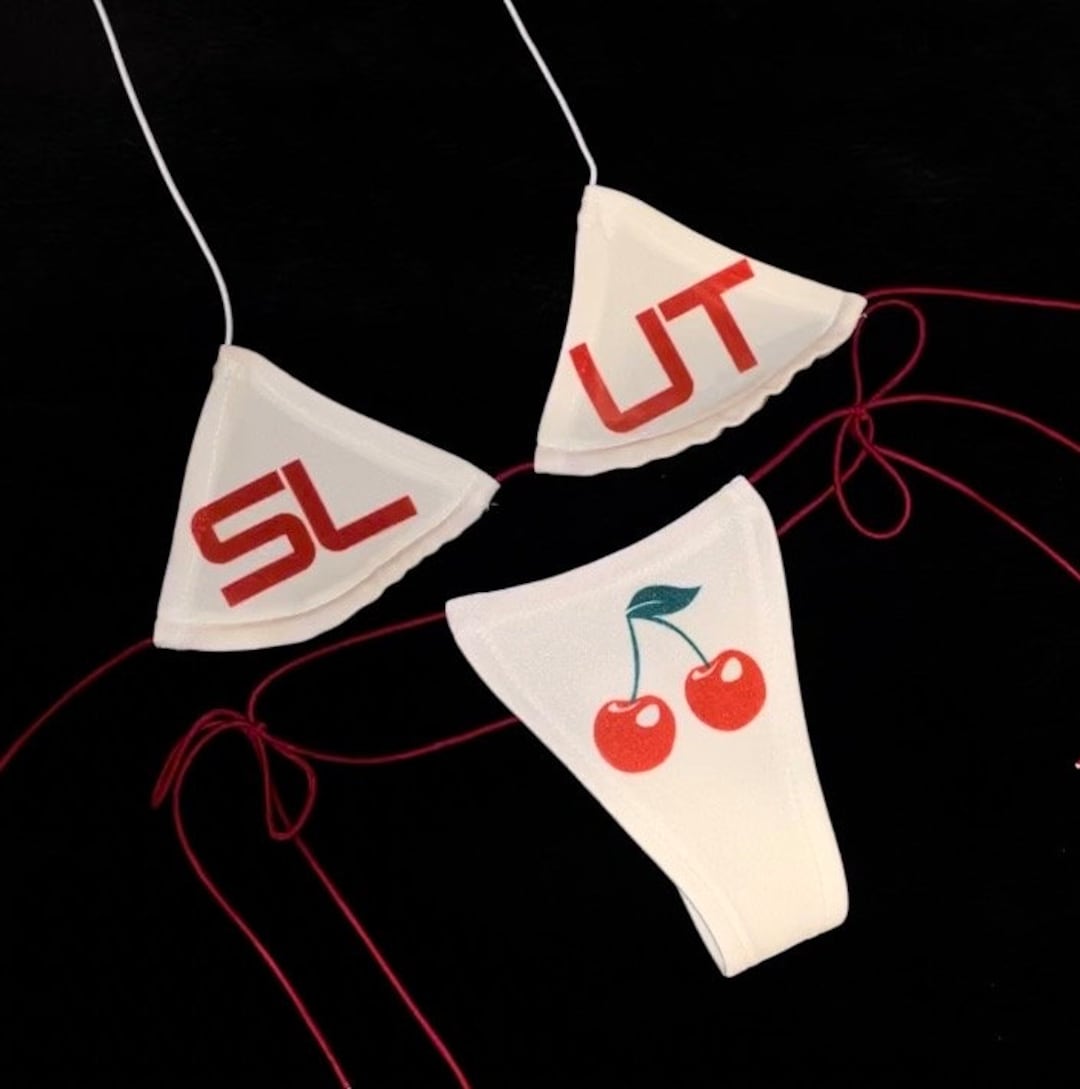 Cherry Slvt Microkini- Exotic Dancewear, Stripper Outfit, Micro Bikini - Etsy