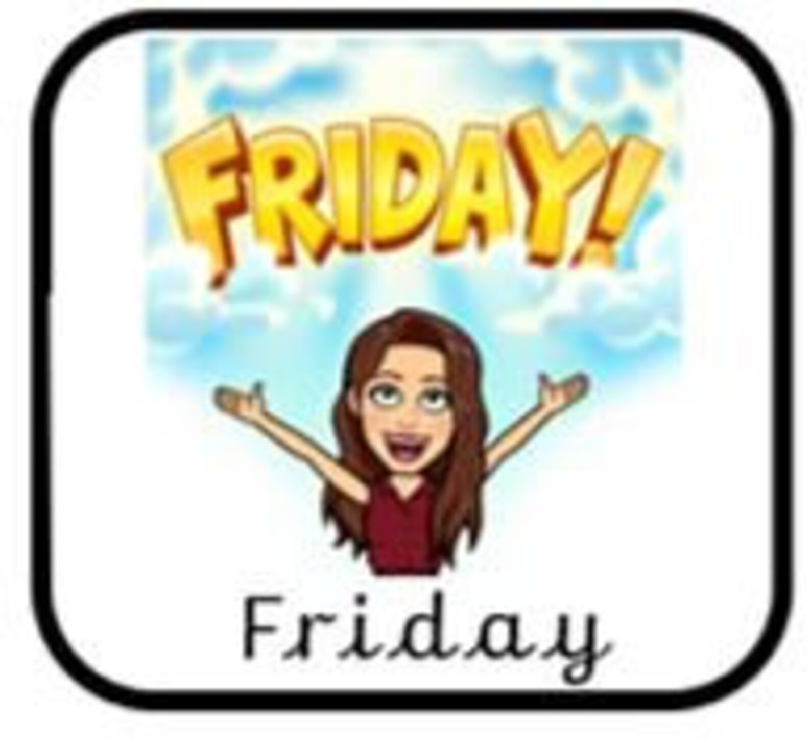 Days of the Week Bitmoji Visual Timetable - Etsy