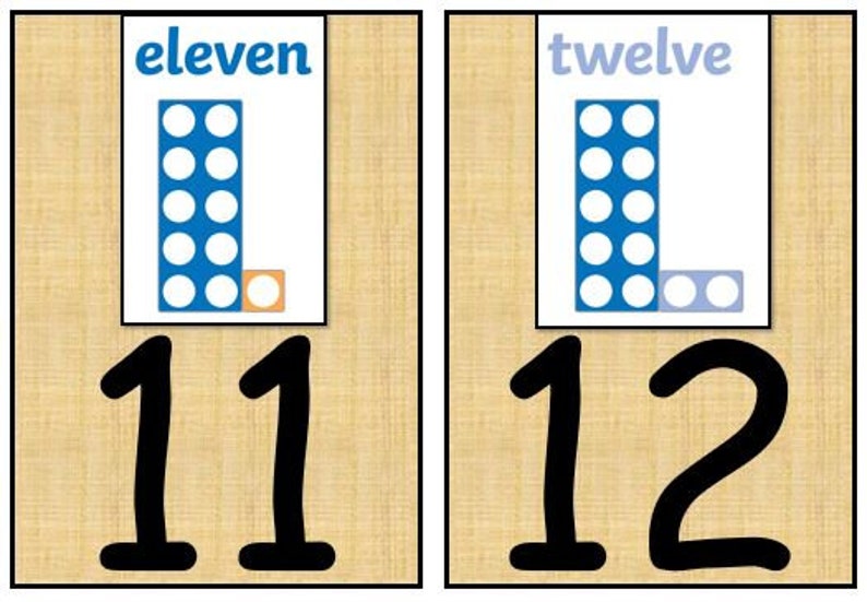 Natural Themed Numicon Number Line - Etsy