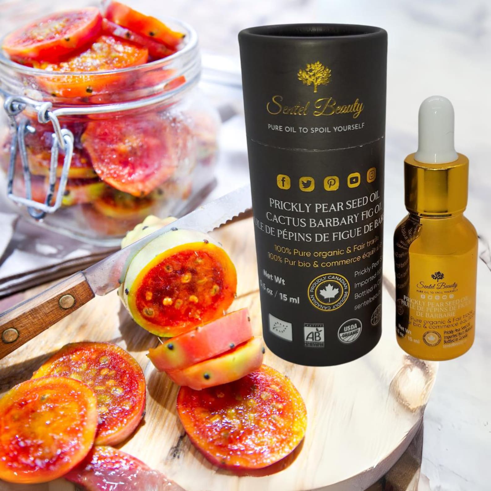 Moroccan Organic Prickly Pear Seeds Oil 15ml - Anti-aging Facial Night ...