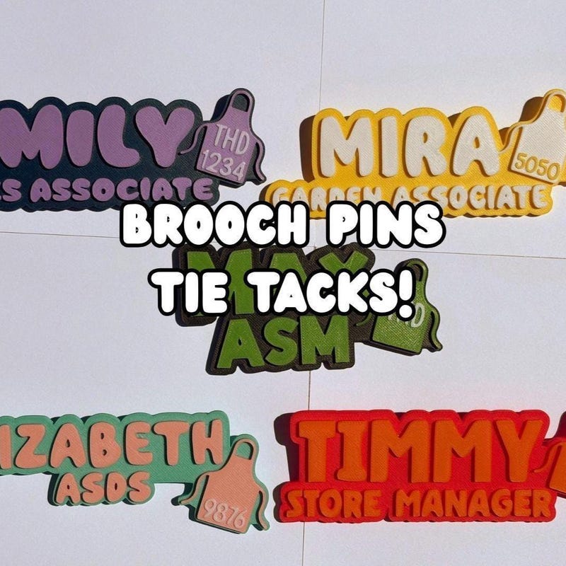 Name Tag Pin - Etsy