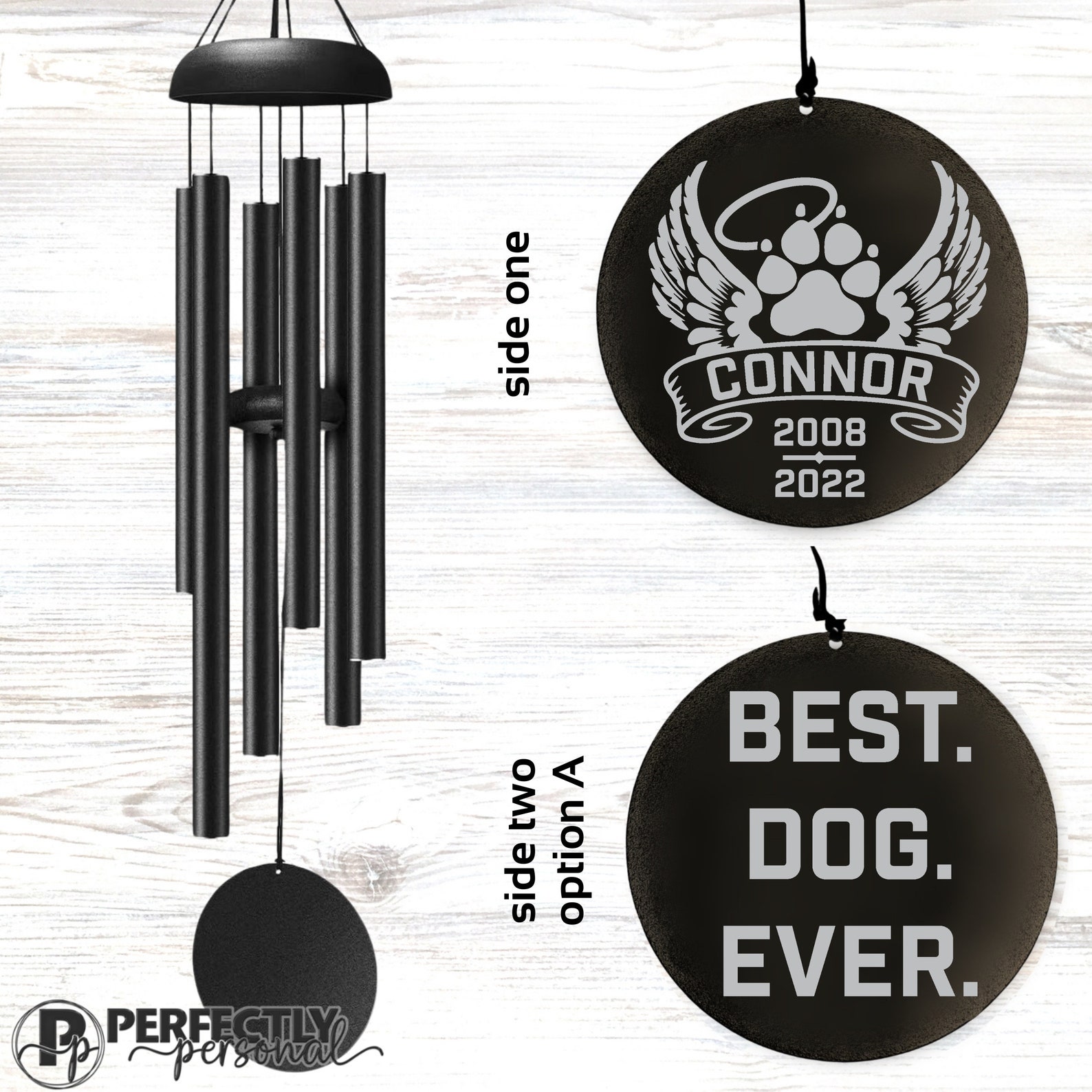 Loss of Pet Dog Memorial Wind Chime Personalized Best Dog Ever Wind ...