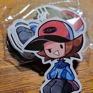 Hilbert pokémon BW Vinyl Sticker - Etsy